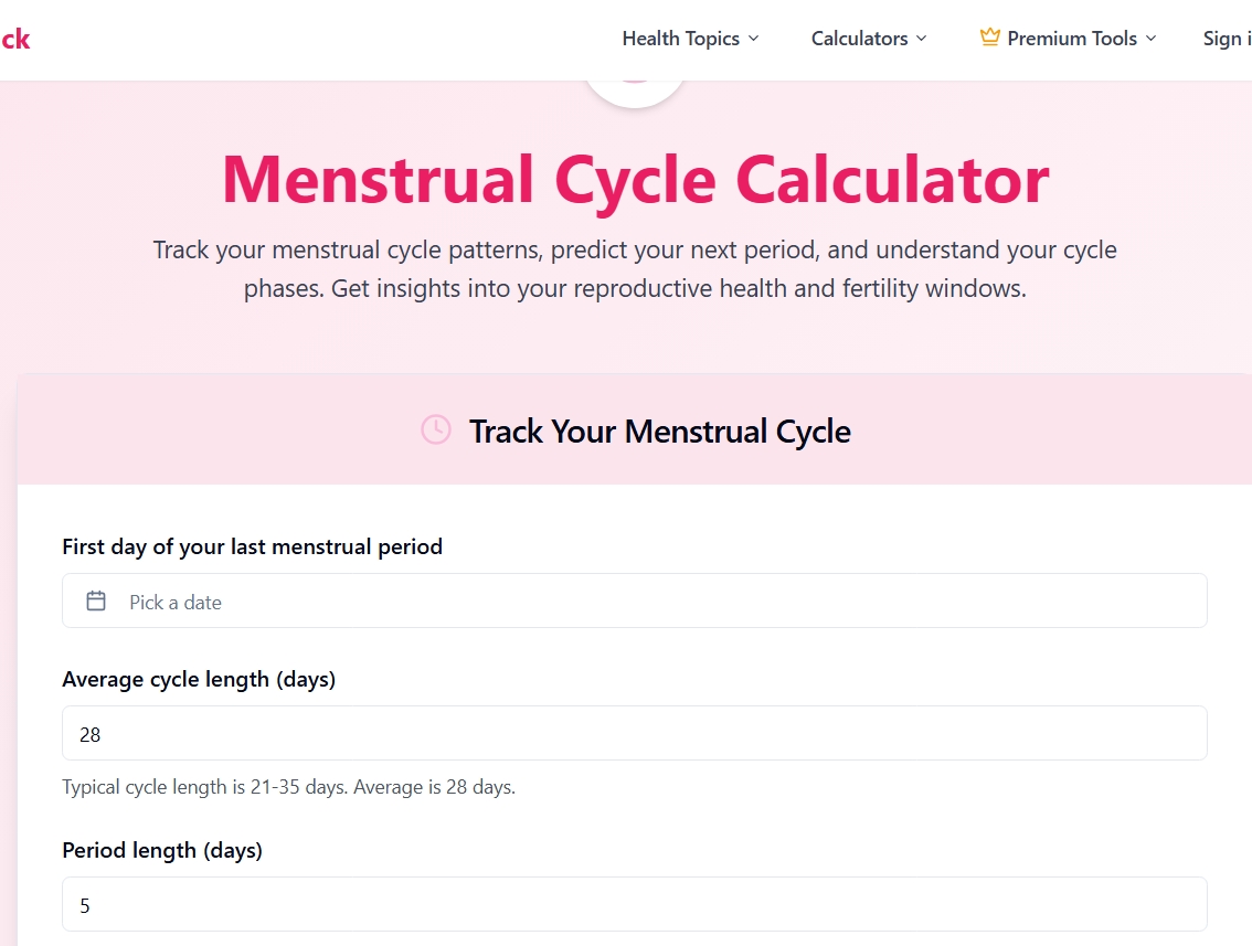 MensesTrack — Women's Health & Wellness Community